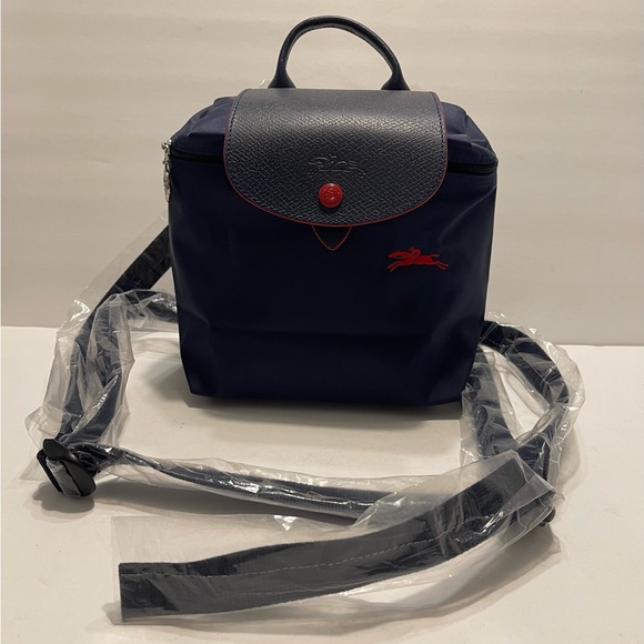 Longchamp | Bags | Long Champ Small Le Pliage Club Backpack Color Navy ...